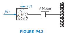 [Solved] For the system shown in Figure P4.3, (a) | SolutionInn