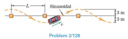 [Solved] In a handling test, a car is driven through the slalom course ...