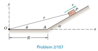[Solved] The small block P starts from rest at time t = 0 at point A and moves | SolutionInn