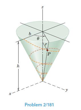 [Solved] The particle P moves down the spiral path | SolutionInn