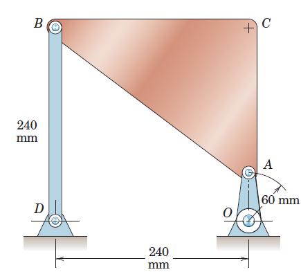 [Solved] Plane motion of the triangular plate ABC | SolutionInn