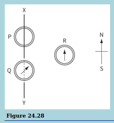 [Solved] This diagram shows a wire XY that carries | SolutionInn