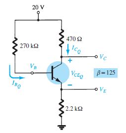 [Solved] For the emitter-stabilized bias circuit o | SolutionInn