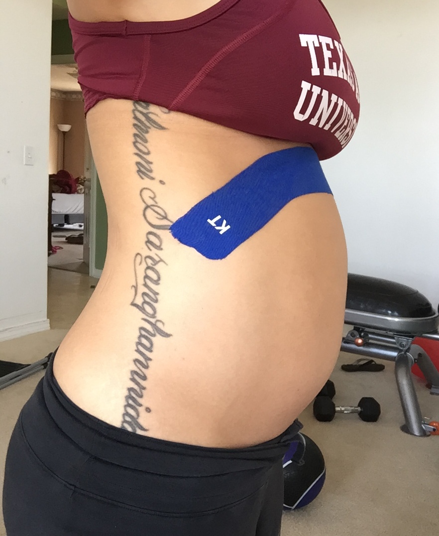 Kinesio Taping During Pregnancy +Techniques for the Pregnant Belly - Diary of a Fit Mommy