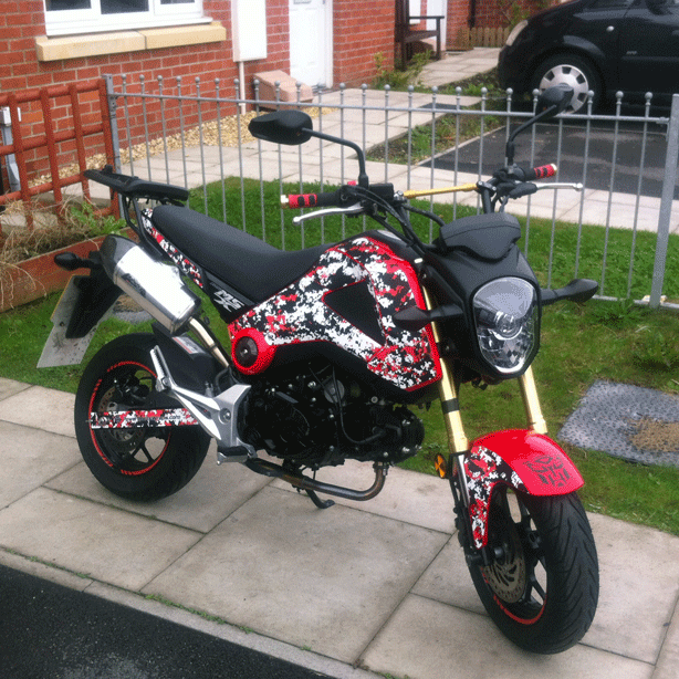 Honda Grom Digital Firestar Camouflage Graphics Kit | Powersportswraps.com