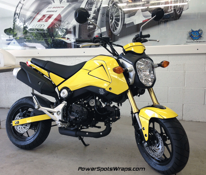 Honda Grom Solid Yellow Graphics Kit | Powersportswraps.com