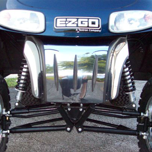 E-Z-GO RXV Chrome 5pc Front Bumper Kit-2008-2015 | Golfcargraphics.com