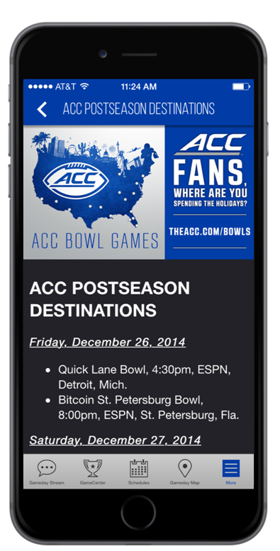 Football Championship App - Atlantic Coast Conference