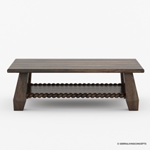 Enniskerry Large Rustic Solid Wood Rectangle Coffee Table