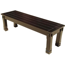 Bishop Transitional Solid Wood Backless Dining Bench