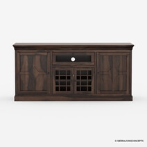 Santa Fe Rustic 60 Inch Solid Wood TV Stand Console Cabinet