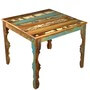 Rustic Reclaimed Wood 36 Inch Square Kitchen Table w Decorative Legs