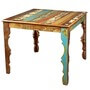 Rustic Reclaimed Wood 36 Inch Square Kitchen Table w Decorative Legs