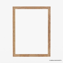 Britain Handcrafted Rustic Teak Wood Rectangular Mirror Frame