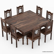 Florida Handcrafted Rustic Solid Wood Dining Room Set