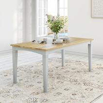 Ennis Solid Mango Wood Rectangular Dining Table