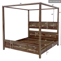 Irwin Canopy Bed Frame Available in King, Queen, Full Sizes