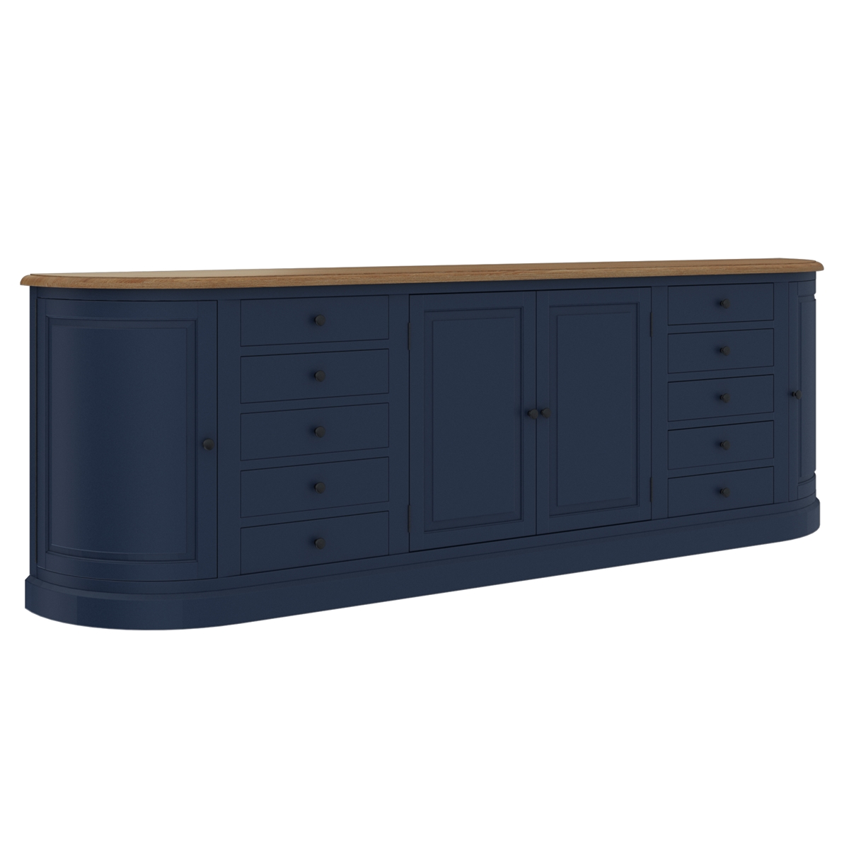 Peshtigo Two Tone Solid Wood 10 Drawer Extra Long Sideboard