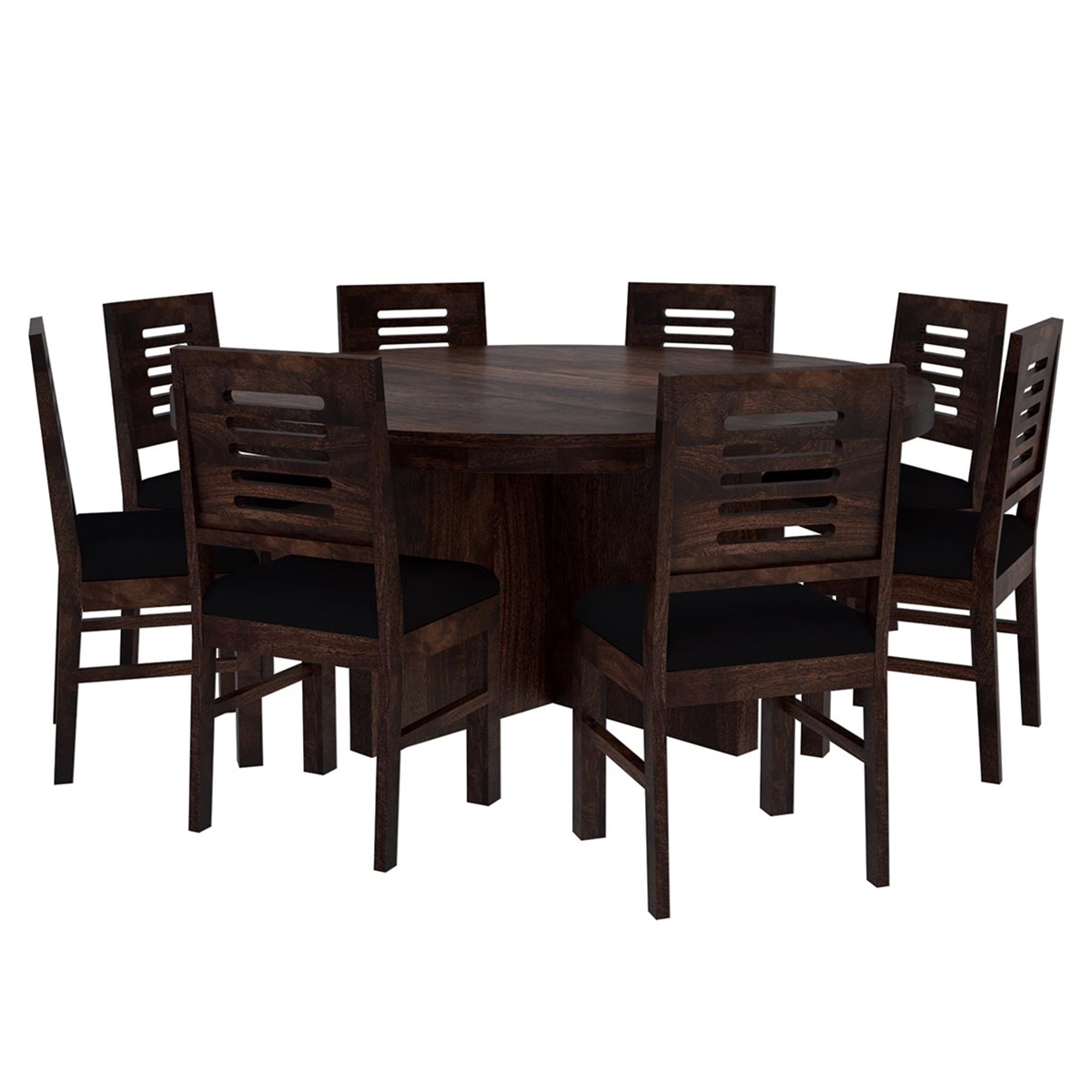 Algona Rustic Solid Wood Round Dining Table