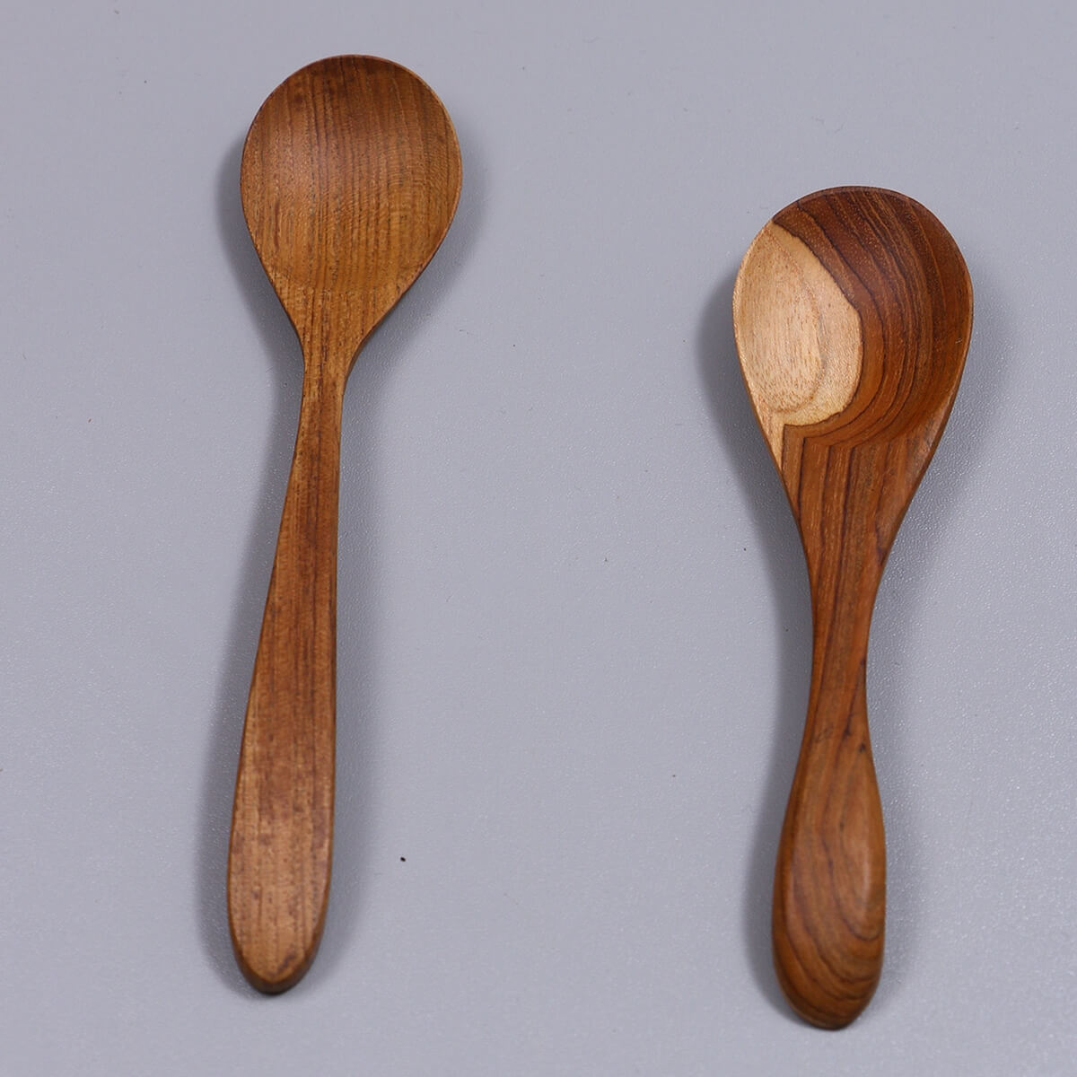 Armory Solid Teak Wood Handmade Teaspoons (Pack of 12)