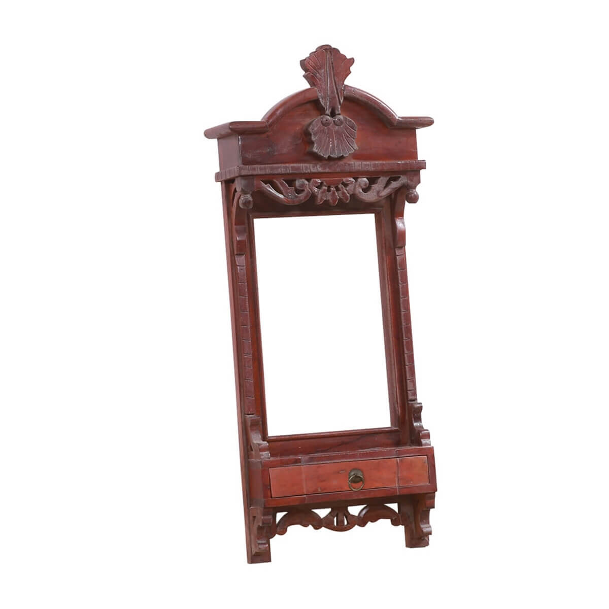 Autun Mango Wood Hand-carved 42” Mirror Frame