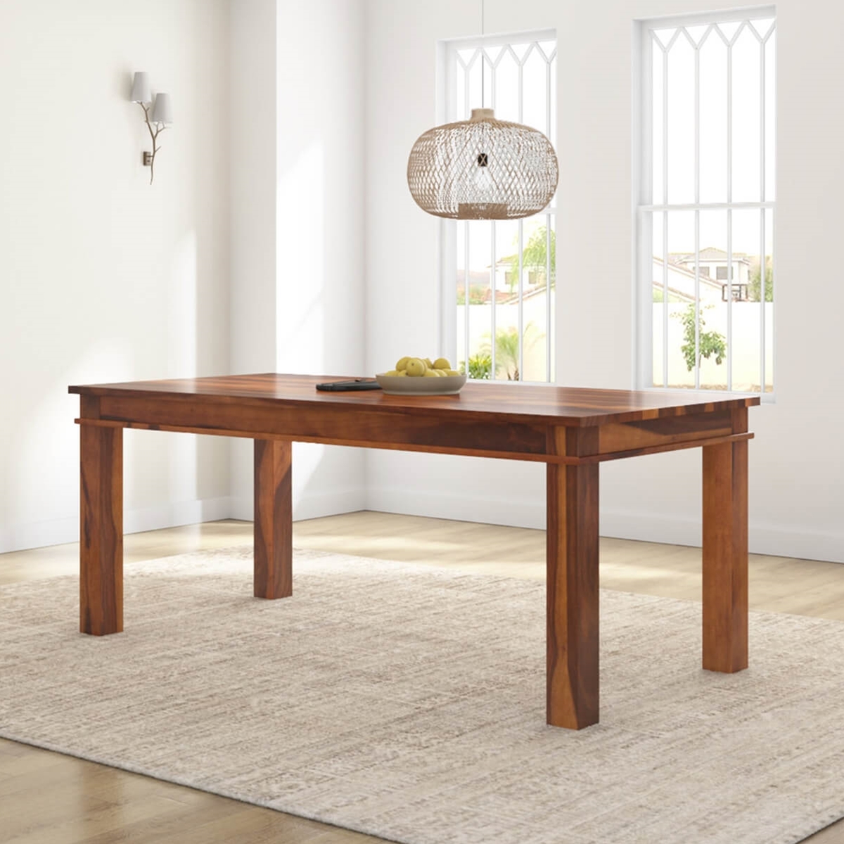 Seward Rustic Solid Wood Rectangular Dining Table