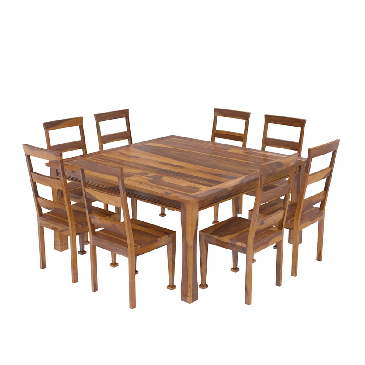 Appalachian Wood Rustic Square Dining Table Set