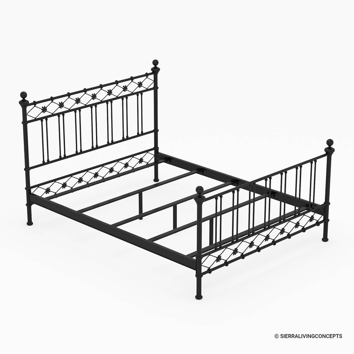 Montpellier Black Wrought Iron Bed Frame | Shop in King, Queen & Full Size