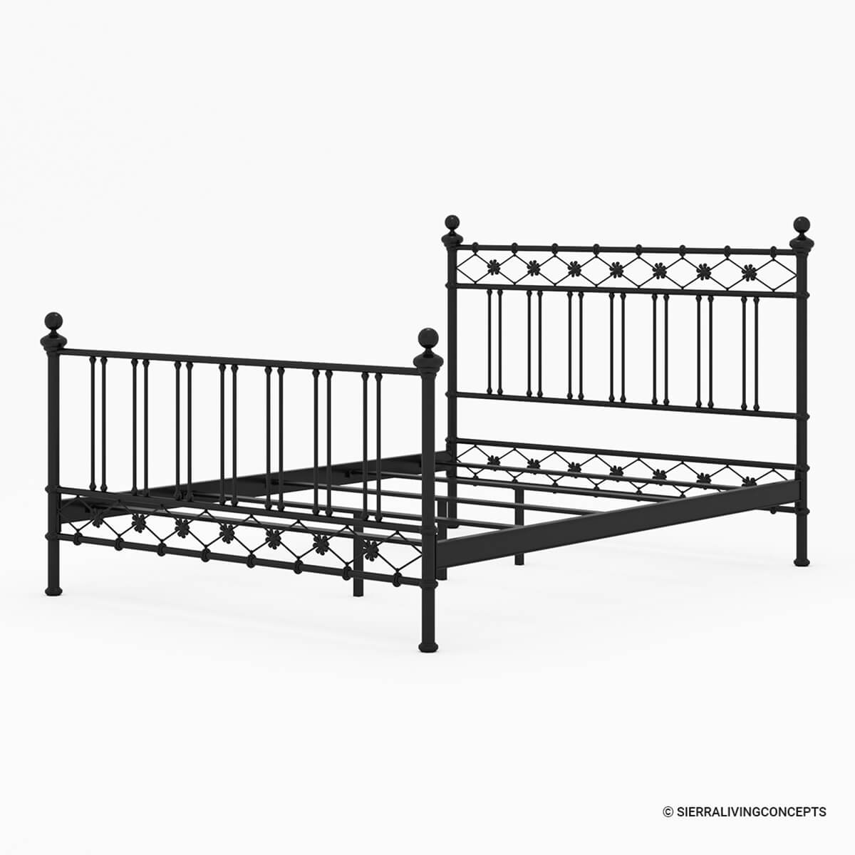 Montpellier Black Wrought Iron Bed Frame | Shop in King, Queen & Full Size