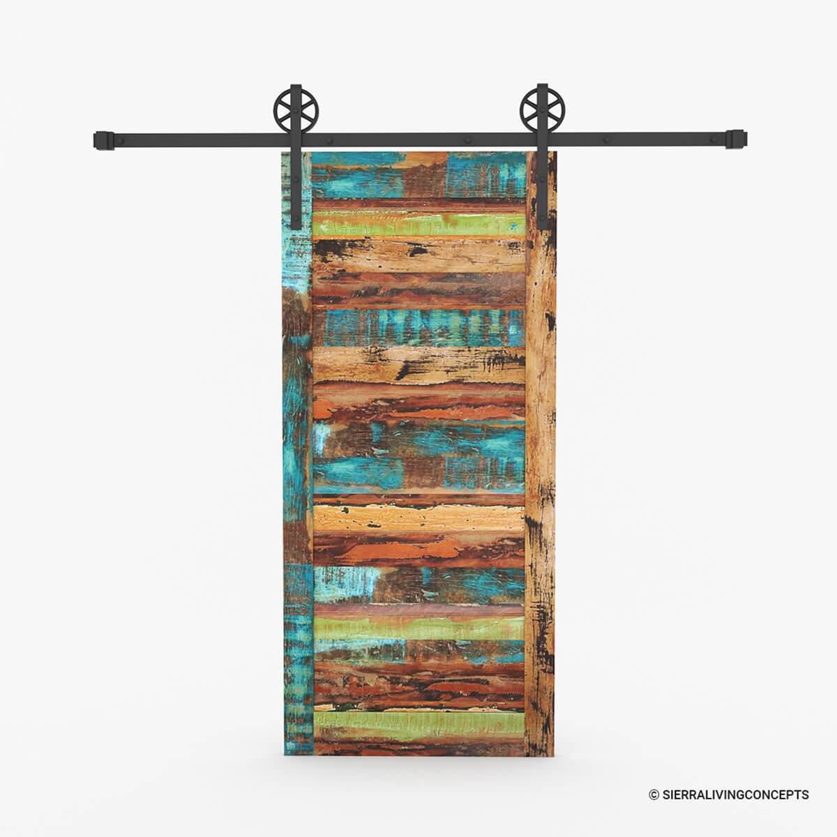 Nogales Rustic Reclaimed Wood Interior Sliding Barn Door