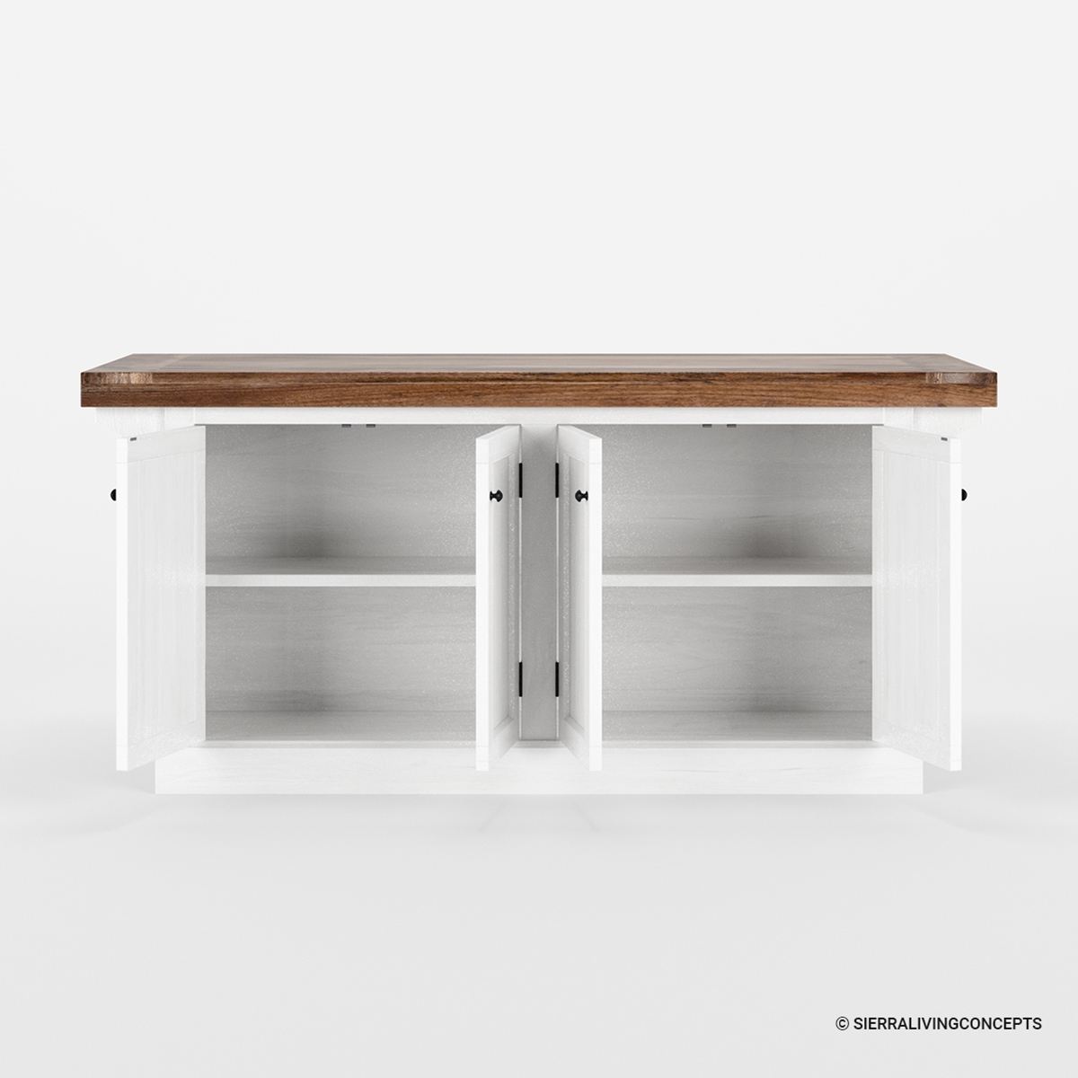 Villeneuve Solid Wood 2 Tone 7 Drawer Kitchen Island