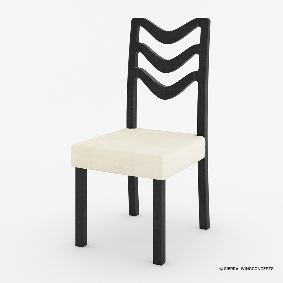 Middelburg Modern Solid Wood Geometric Dining Chair