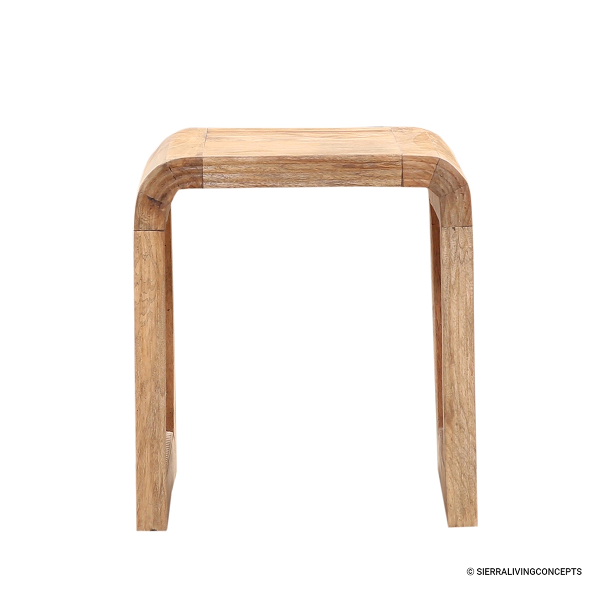 Gardena Solid Wood Curved Rattan Leg End Table