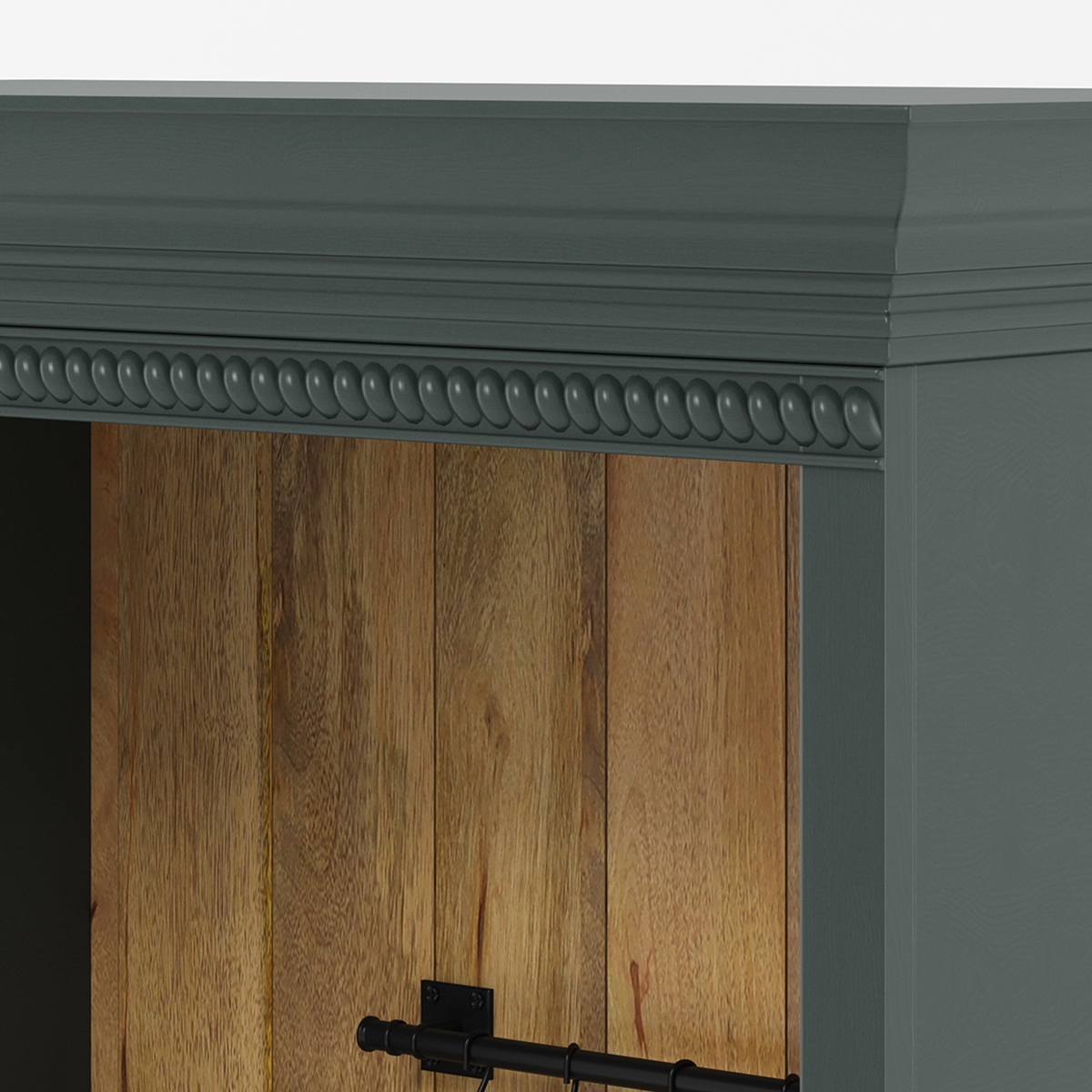 Sherbrooke Large Farmhouse Coffee Bar Hutch with Barn Doors