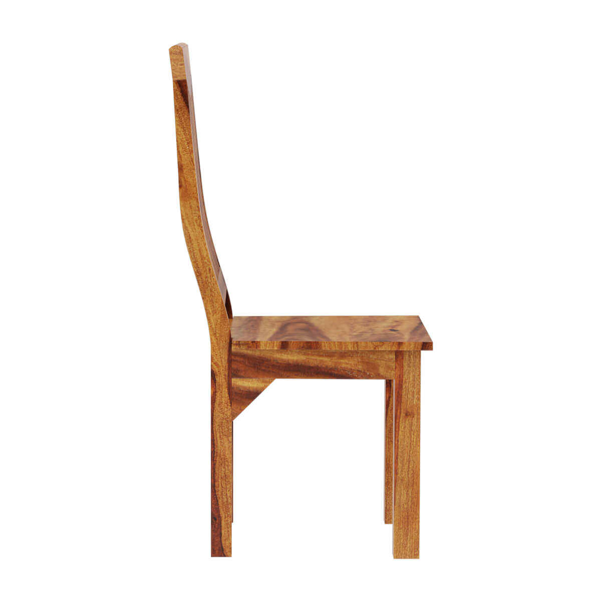 Idaho Modern Solid Wood Contemporary Wave Back Ergonomic Dining Chair