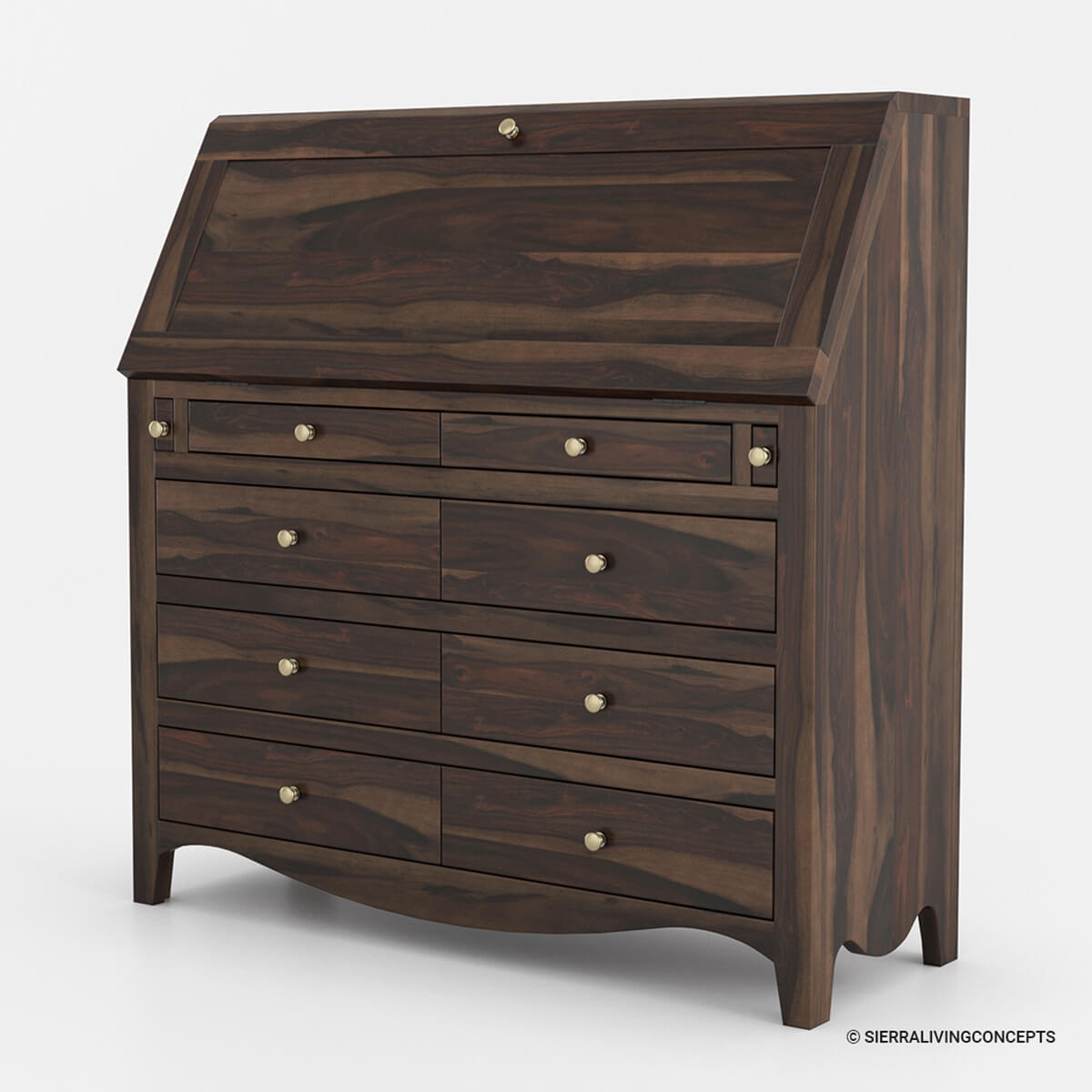 Philadelphia Solid Wood Handmade 44 Inch Drop Front Secretary Desk