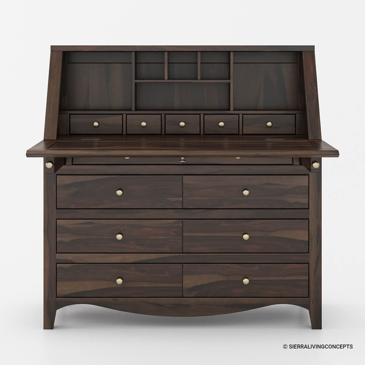 Philadelphia Solid Wood Handmade 44 Inch Drop Front Secretary Desk