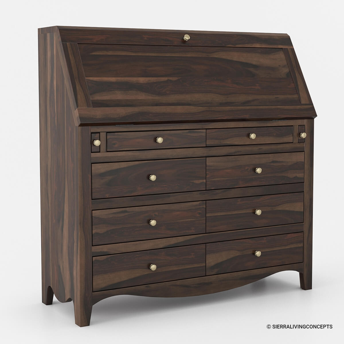 Philadelphia Solid Wood Handmade 44"Large Drop Front Secretary Desk