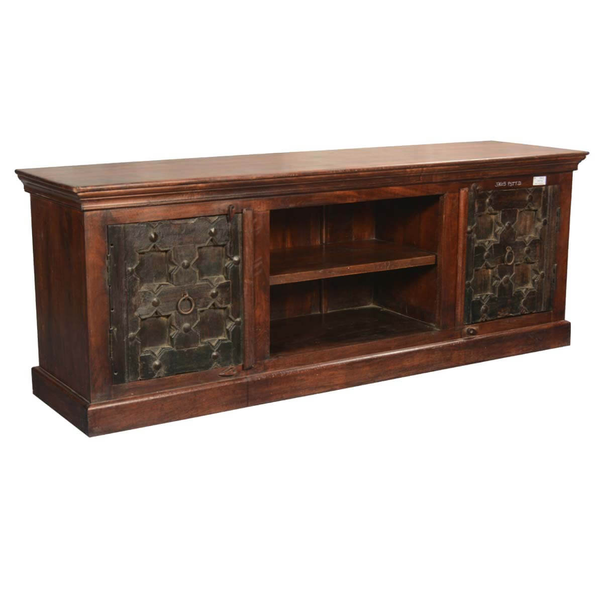 Pegville Gothic Stars Mango & Reclaimed Wood TV Media Console Cabinet