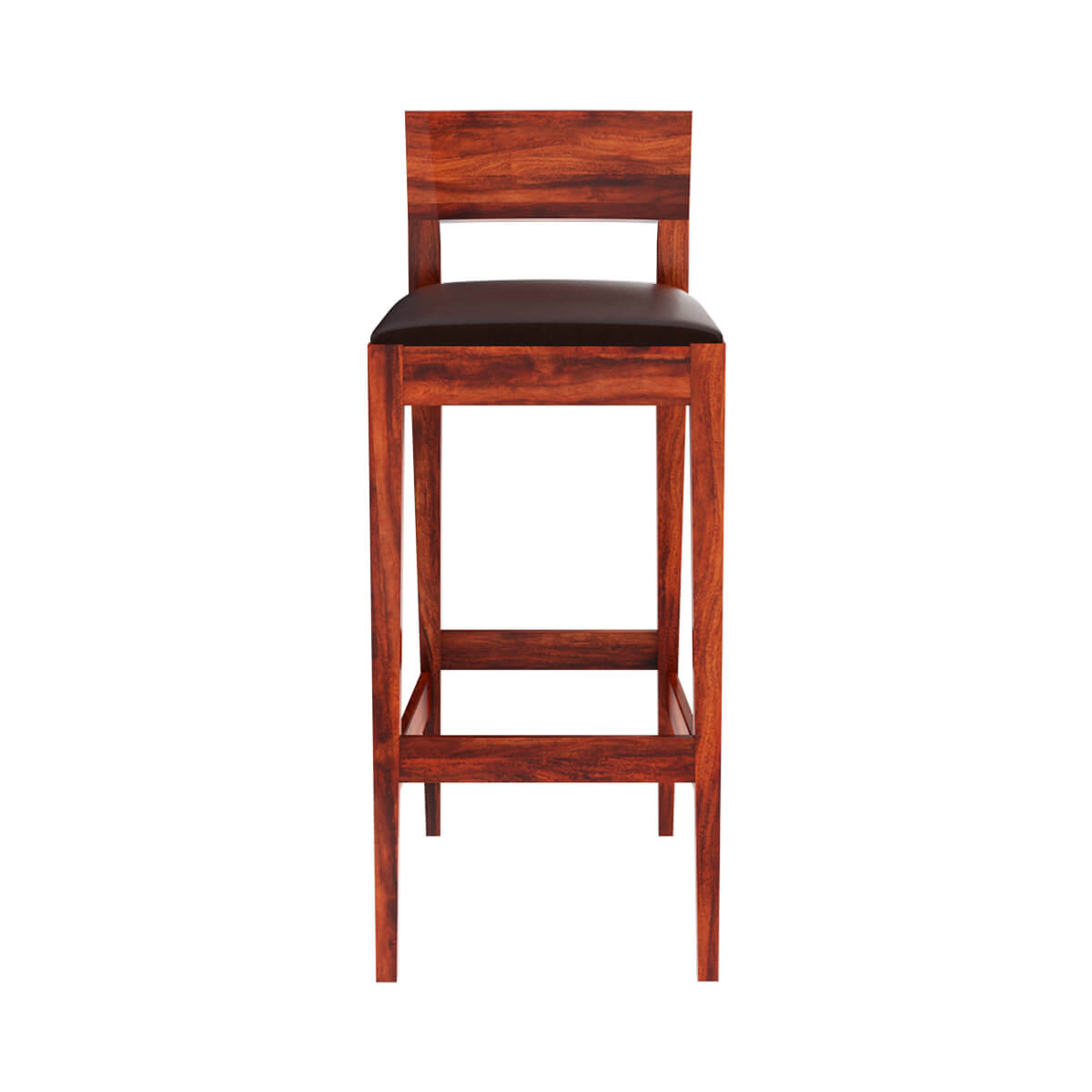 Lincoln Modern Rustic Solid Wood Low Back Tall Bar Chair (Set of 2)