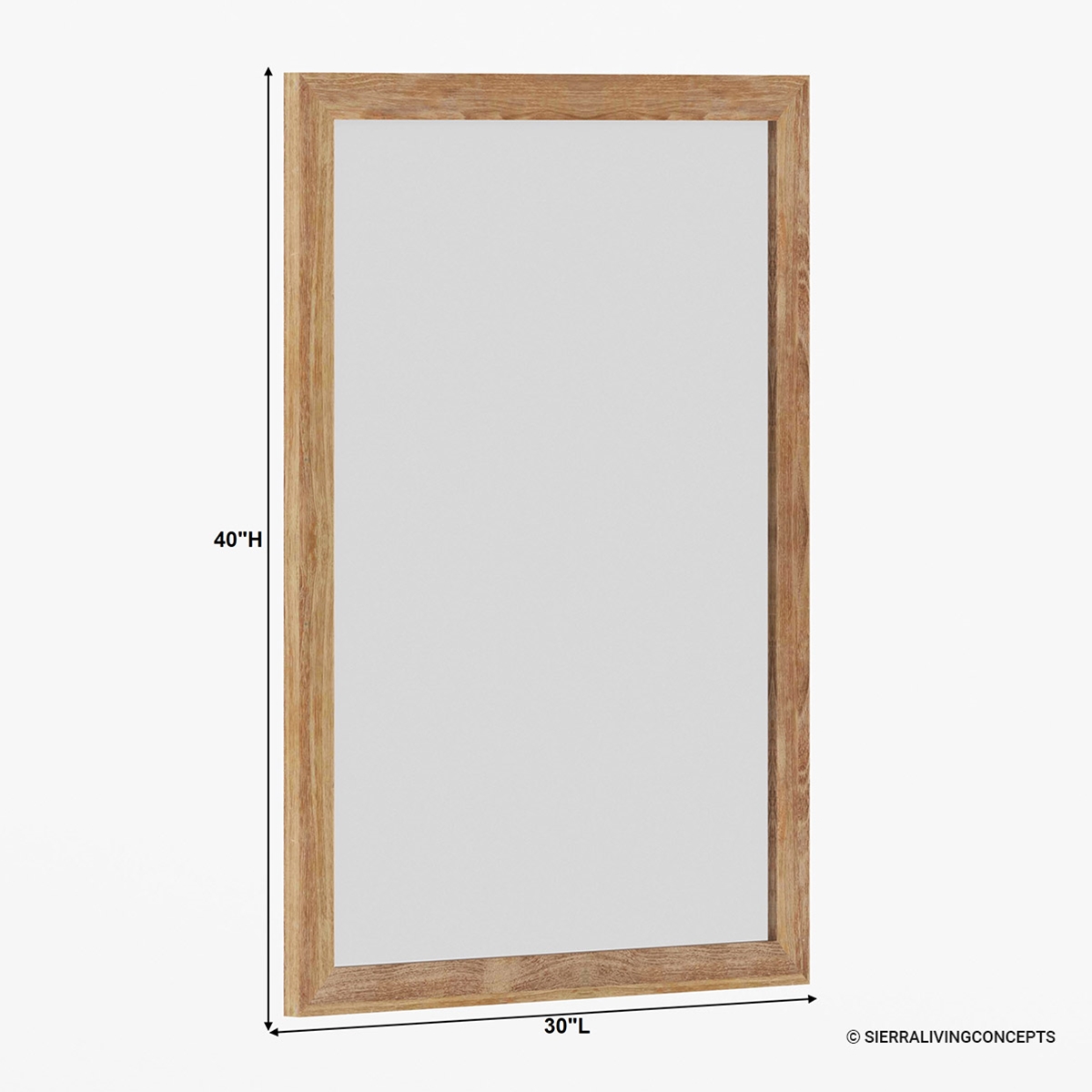 Britain Handcrafted Rustic Teak Wood Rectangular Mirror Frame