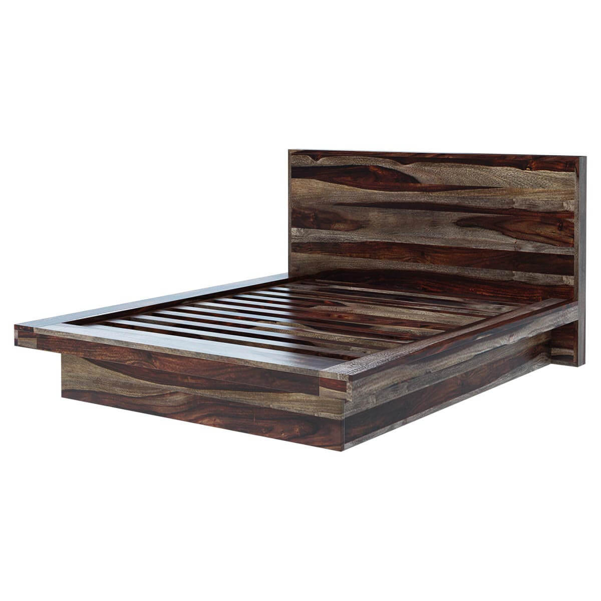 Virginia Modern Solid Wood Platform Bed Available in King, Queen & Full ...