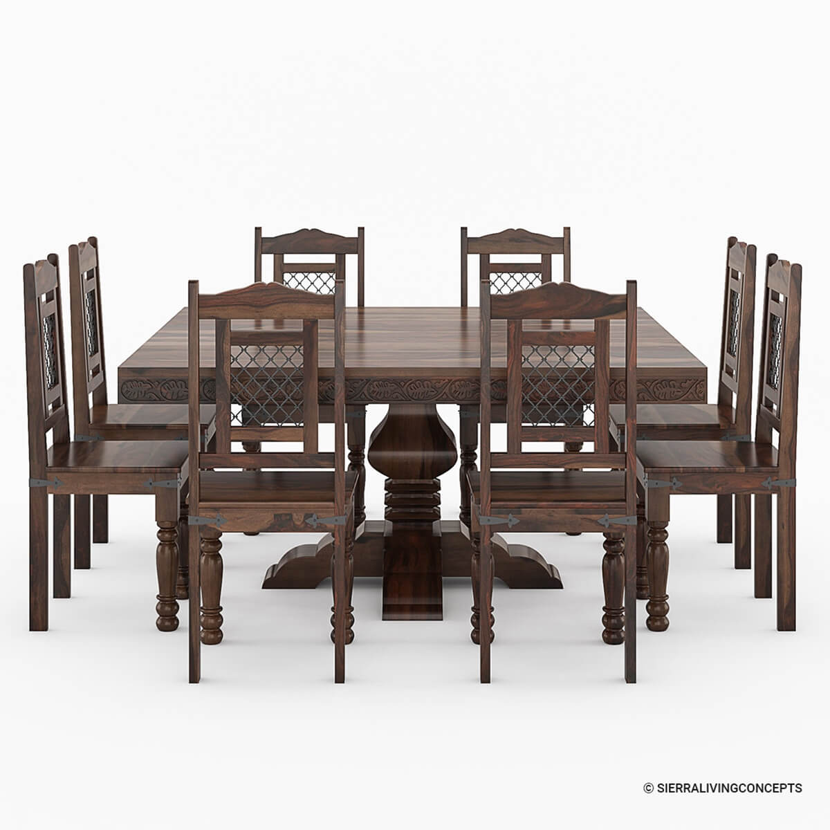 Florida Handcrafted Rustic Solid Wood Dining Room Set