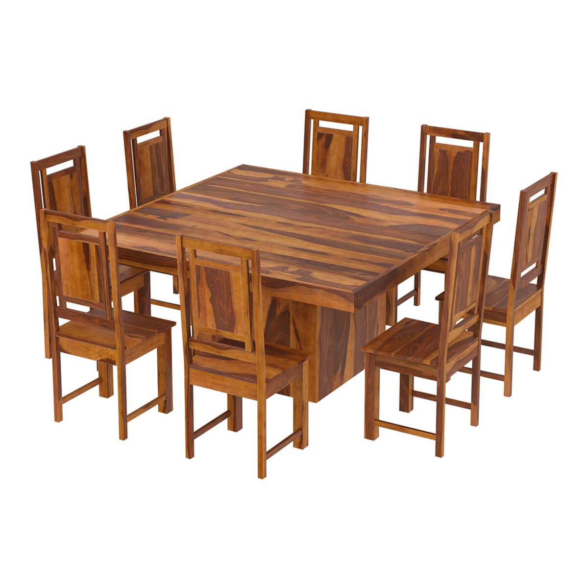 Brocton Solid Wood Square Pedestal Dining Room Set