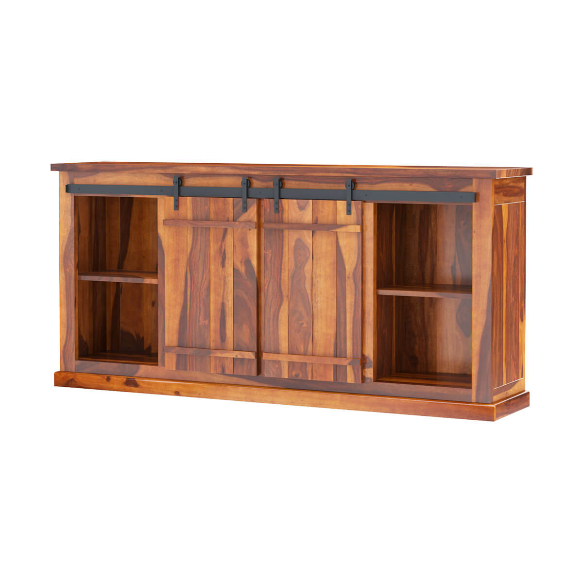 Nobleton Rustic Solid Wood Sliding Door Long Sideboard Buffet