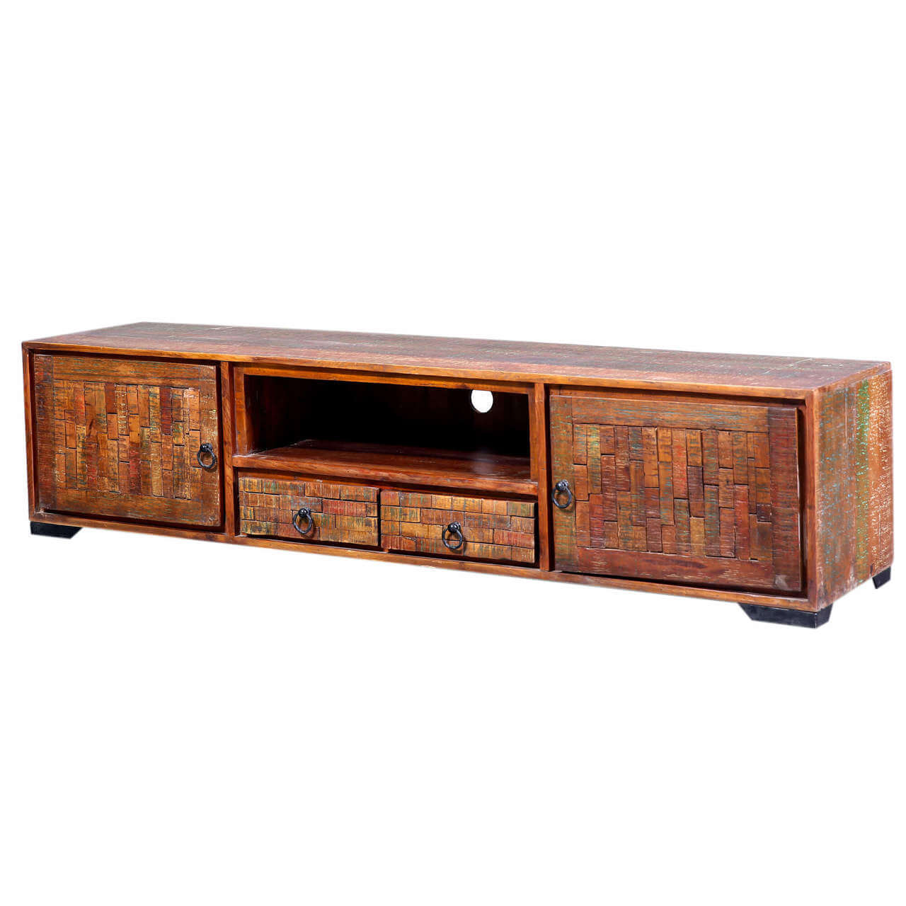 Virgie Rustic 75 Inch TV Entertainment Center Media Cabinet