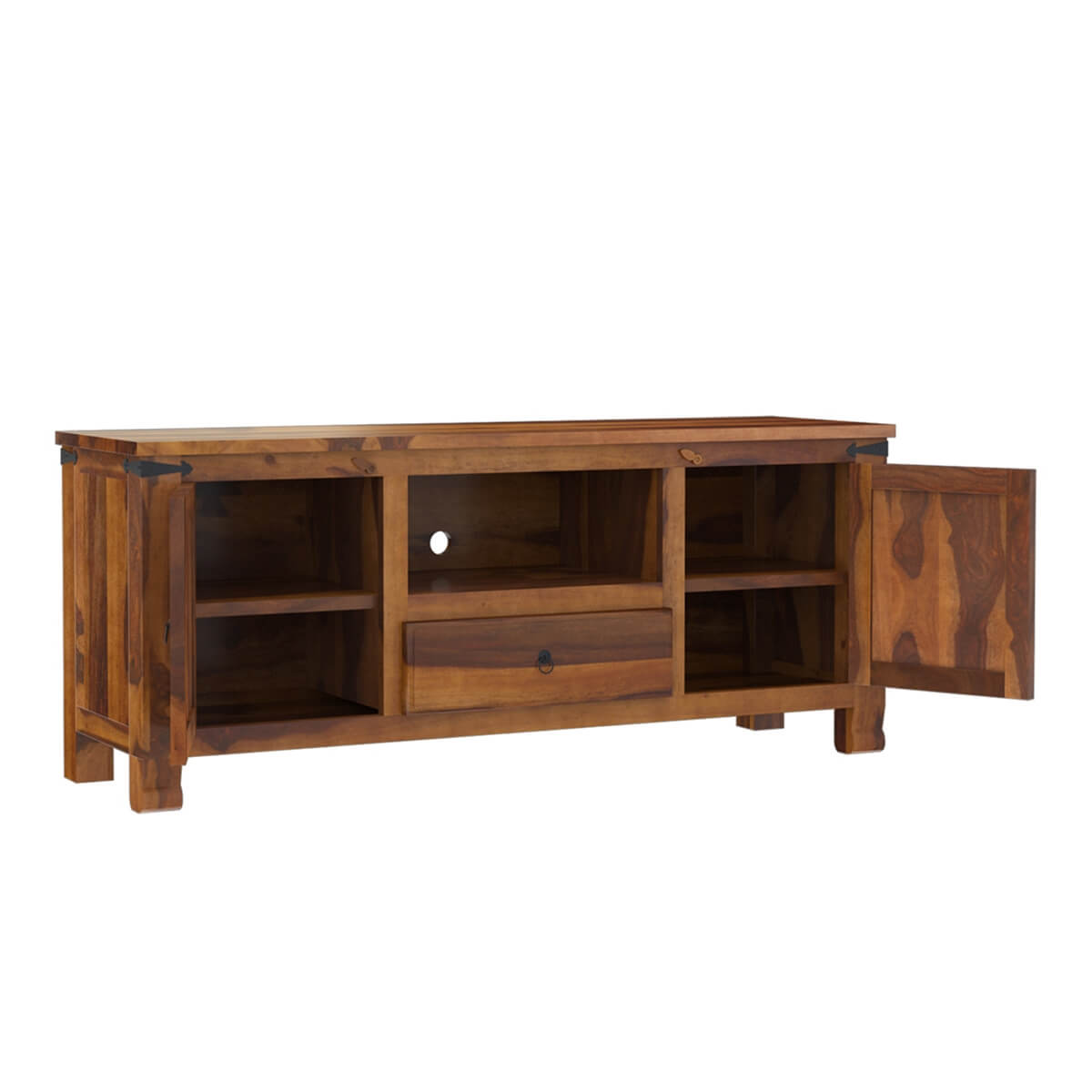 Terrarum Rustic Solid Wood TV Stand Media Console