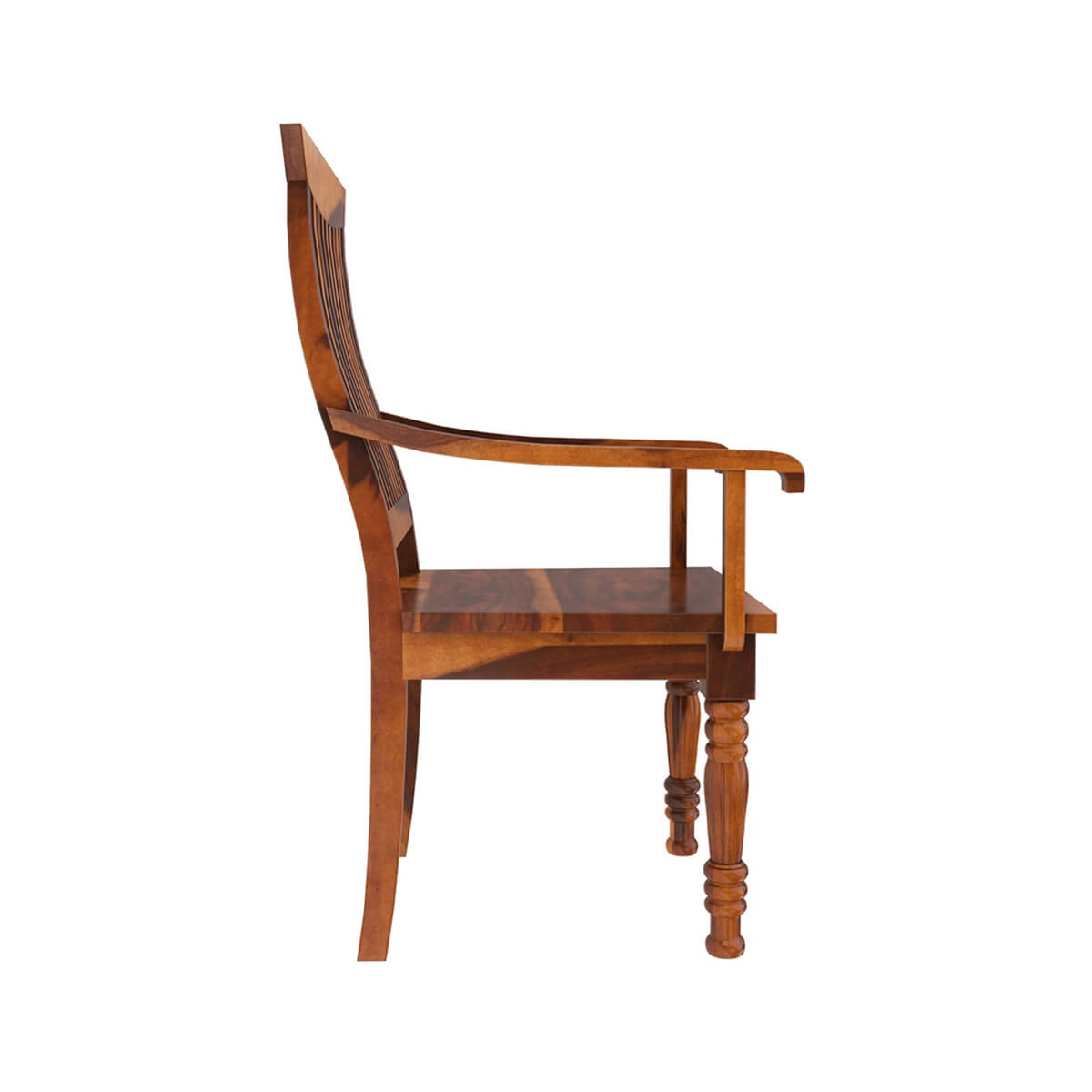 Mediterranean Rustic Solid Wood Arm Chair