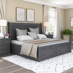 Kristoff Solid Mahogany Wood Platform Bed