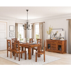 Philadelphia Classic Transitional Rustic Solid Wood Dining Room Hutch
